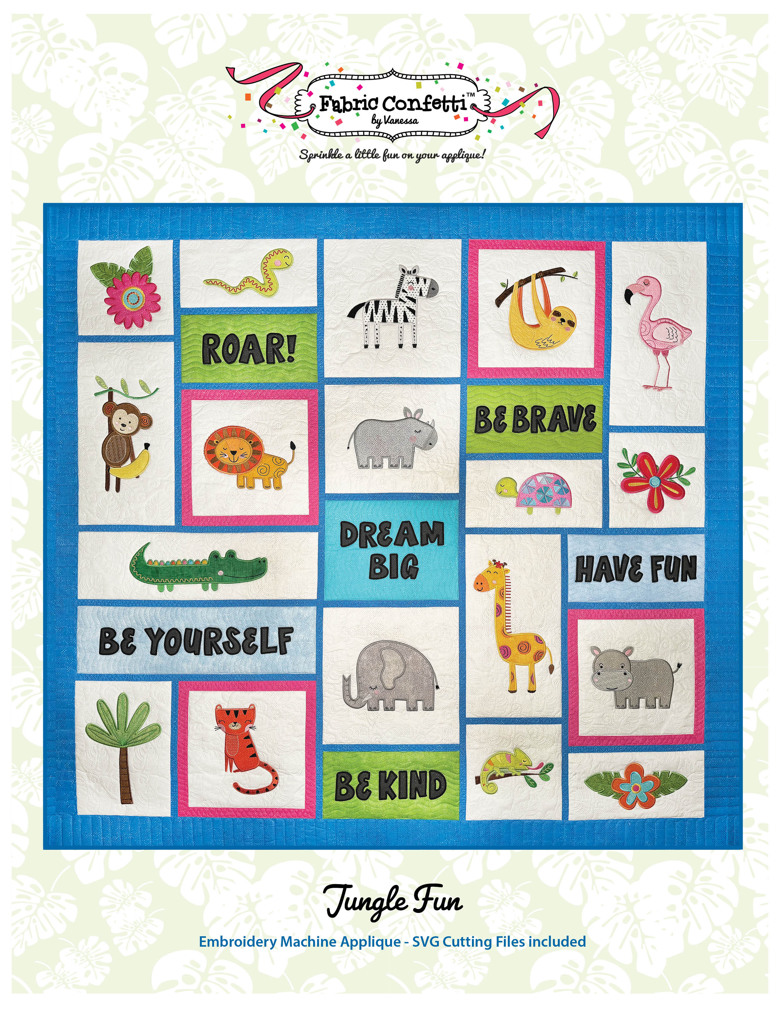 Jungle Fun - Machine Embroidery – Fabric Confetti