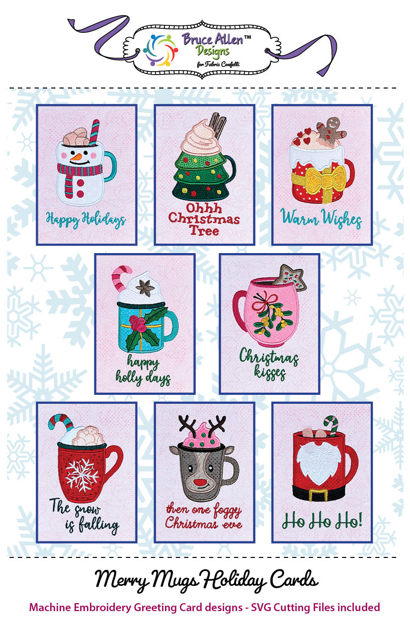 Merry Mugs Greeting Cards – Fabric Confetti